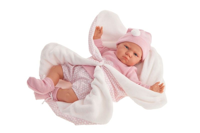 Berta Com Cobertor Rosa 52cm. — Dondino